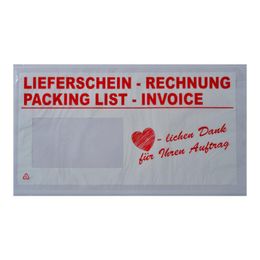 1000 x 1000 Lieferscheintaschen DIN lang (Danke)