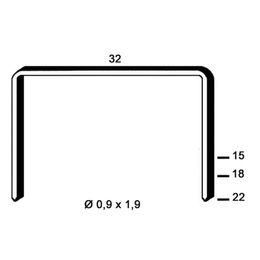 20000 x Heftklammer R-15