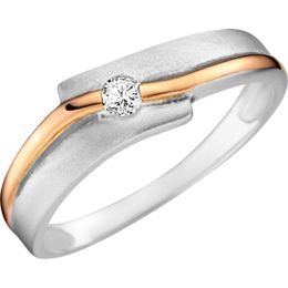 CR&Eacute;ATION L Damen Ring Silber vergoldet 925 Gr&ouml;&szlig;e 18
