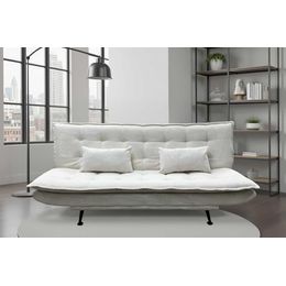 Riess Ambiente Modernes Schlafsofa JAZZ 195cm beige Cord 3-Sitzer Couch Riess-Ambiente Wohnzimmer