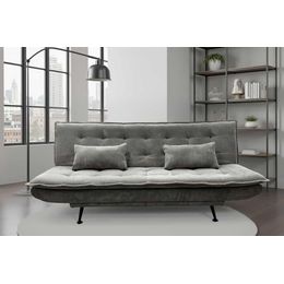 Riess Ambiente Modernes Schlafsofa JAZZ 195cm greige Cord 3-Sitzer Couch Riess-Ambiente Wohnzimmer