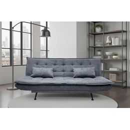 Riess Ambiente Modernes Schlafsofa JAZZ 195cm grau Strukturstoff 3-Sitzer Couch Riess-Ambiente Wohnzimmer