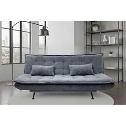 Riess Ambiente Modernes Schlafsofa JAZZ 195cm grau Cord 3-Sitzer Couch Riess-Ambiente Wohnzimmer