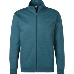 Herren Sweatjacke petrol-meliert Gr&ouml;&szlig;e 48/50