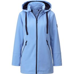 CR&Eacute;ATION L Damen Softshelljacke mit kontrastfarbigem Futter himmelblau Gr&ouml;&szlig;e 18