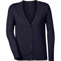 CR&Eacute;ATION L Damen Strickjacke mit farblich abgestimmten Kn&ouml;pfen marine Gr&ouml;&szlig;e 38
