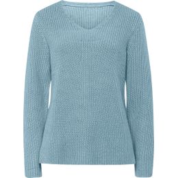 Heine Damen Pullover im Rippenstrick aqua Gr&ouml;&szlig;e 38