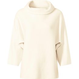 Heine Damen 3/4 Arm-Pullover mit halsfernem Rollkragen ecru Größe 40