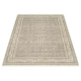 Teppich OCI DIE TEPPICHMARKE "BESTSELLER MIRI", beige (beige, goldfarben), B:120cm H:8mm L:180cm, Polyacryl, Viskose, Teppiche, Teppich, Glanz Viskose, mit Fransen, Hoch Tief Struktur, Vintage, Wohnzimmer