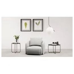 Sessel Trendmanufaktur "Shawn, Loungesessel, Designsessel mit elegant geschwungen Armlehnen", grau (ghost grau), B:98cm H:87cm T:99cm, 100% Polyester, Sessel, Polstersessel Einzelsessel, organische Form, bequem, mit hochwertigem Bezug