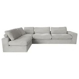 Ecksofa Alina "Sandy", grau (hellgrau gct 9), B:276cm T:226cm, Cord GCT (92% Polyester, 8% Nylon), Sofas, mit losen Sitz und Rückenkissen, in modernem Cordstoff