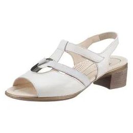 Sandalette Ara "LUGANO", Damen, Gr. 5,5 (38,5), beige, Glattleder, Textil, Schuhe, Sommerschuh, Sandale, Blockabsatz, in eleganter Optik, H-Weite