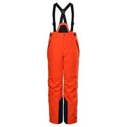 Skihose Killtec "KSW 79 BYS SKI PNTS", Kinder, Gr. 128, Normalgrößen, orange (dunkelorange), Oberstoff: 100% Polyester, Futter: 100% Polyester, Wattierung: 100% Polyester, Hosen, Wasserdichte, atmungsaktive Skihose mit abnehmbarem Latz und Stauraum