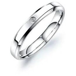 Partnerring Firetti "Schmuck Geschenk "LIEBE" Shine" Gr. 60, silber (edelstahlfarben, kristallwei&szlig;), Fingerringe, Damen, 60, Edelstahl, 3mm, mit Zirkonia (synth.)