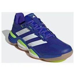 Hallenschuh Adidas PERFORMANCE "STABIL 16 INDOOR", Herren, Gr. 47, bunt (lucid blau, cloud wei&szlig;, lucid lemon), Synthetik, Textil, Schuhe Hallenschuh, Handballschuh