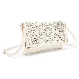 Umhängetasche Vivance "Clutch", Damen, Gr. B/H/T: 30cm x 19cm, beige (hellbeige), Lederimitat, unifarben, Taschen, Abendtasche, Minibag, Handtasche, Schultertasche, Crossbody Bag VEGAN