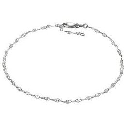 Fu&szlig;kette Vivance "925/- Sterling Silber weiss diamantiert", wei&szlig;, Fu&szlig;ketten, Damen, 25+2cm, Silber 925 (Sterlingsilber), glitzernd