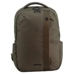 Wanderrucksack DISCOVERY "Downtown", Gr. B/H/T: 13cm, grün (khaki), Kunstfaser, Rucksäcke, aus rPet Polyester-Material