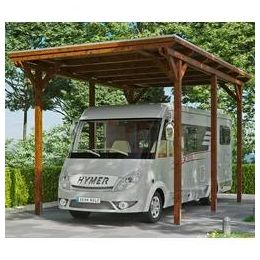 Skan Holz Einzelcarport SKANHOLZ "Caravan-Emsland", braun, B/H/T: 353cm x, Carports