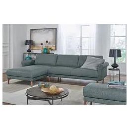 Ecksofa "CR.450, Designecksofa, Polsterecke, L-Form, 282/178 cm (B/T)", grau (wasserblau, steingrau 044, 72), B:282cm H:85cm T:178cm, Chenille COCO (72% Polyester 15% Baumwolle 13% Polyacryl), CREATION BY ROLF BENZ, Sofas, abgerundete Armlehne Schnecke, modern Landhaus, Leder oder Chenille
