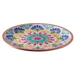 Teller APS "Servierteller "ARABESQUE" Ø 33 cm, Höhe ca. 2 cm", terrakotta, dekor, B:33cm H:2cm L:33cm T:33cm Ø:33cm, Melamin, Speiseteller, aus Melamin