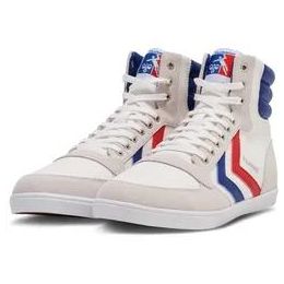 Sneaker Hummel "SLIMMER STADIL HIGH", Gr. 42, blau (weiß, navy), Leder, Textil, Schuhe