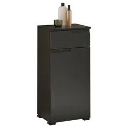 Midischrank BASIC BY BALCULINA "Spice, Badezimmerschrank BxTxH 40x85x32 cm", schwarz (schwarz matt), B:40cm H:85cm T:32cm, Holzwerkstoff, Schränke, Breite 40 cm, Griffmulden