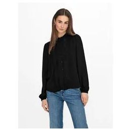 Jacqueline de Yong R&uuml;schenbluse JDY "JDYELLIS L/S LACE SHIRT WVN NOOS", Damen, Gr. 36, schwarz, Web, Obermaterial: 100% Polyester, unifarben, regular fit h&uuml;ftlang, Blusen