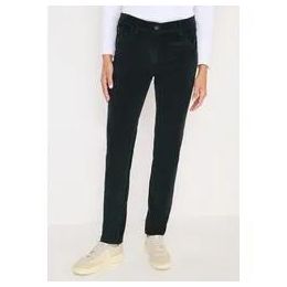 Cordhose Cecil, Damen, Gr. 33, Länge 32, schwarz emerald grün, Cord, 98% Baumwolle, 2% Elasthan, unifarben, slim fit lang, Hosen, Middle Waist