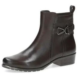 Stiefelette Caprice, Damen, Gr. 40, dunkelbraun, Leder, Schuhe, Blockabsatz, Businessschuh, Boots mit hübschem Zierelement