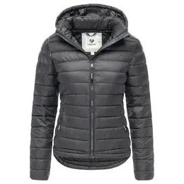 Steppjacke Ragwear "Bobie", Damen, Gr. XXL (44), schwarz, Obermaterial: 100% Polyester, Innenfutter: 100% Polyester, Wattierung: 100% Polyester, tailliert hüftlang, hoch geschlossener Ausschnitt, eng elastischer Bund, Jacken, leichte, gesteppte Damen Jacke mit abnehmbare Kapuze