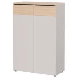 Aktenschrank Germania "GW-Oviedo", kaschmir, lindberg, eiche, nachbildung, B:80cm H:120cm T:40cm, Metall, Spanplatte, Schränke, mit verstellbaren Einlegeböden