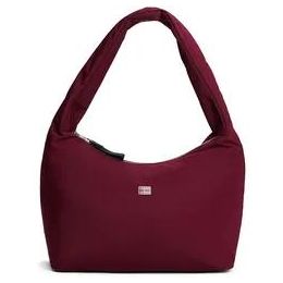 Tommy Hilfiger Hobo TOMMY JEANS "TJW URBAN NYLON HOBO", Damen, Gr. B/H/T: 36cm x 28cm x 19cm, bordeaux, Textil, Taschen, Damen Schultertasche, Minibag mit wertigem Logo-Emblem