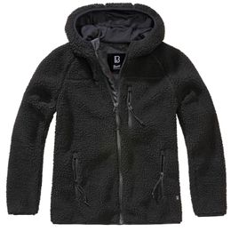 Brandit Ladies Teddyfleecejacket Hood schwarz, Größe M