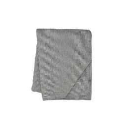 Krasilnikoff Quilt mit dünnen Streifen aus Schwarz/Weiß in schwarz | Gr.: onesize