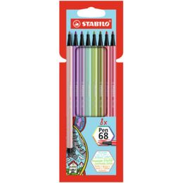 Papeterie/PBS - Premium-Filzstift - Stabilo Pen 68 - 8er Pack - mit 8 verschied | Gr.: onesize