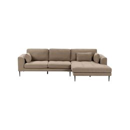 Beliani Ecksofa FLAM in Braun/Schwarz - (W) 275 x (H) 80 x (L) 158 cm | Gr.: onesize