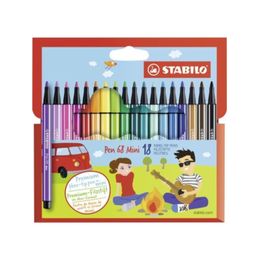 Papeterie/PBS - Premium-Filzstift - Stabilo Pen 68 Mini - 18er Pack - mit 18 ve | Gr.: onesize