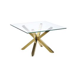 Beliani Couchtisch STARLIGHT in Gold/Transparent - (W) 70 x (H) 44 x (L) 70 cm | Gr.: onesize
