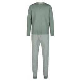 Phil & Co. Berlin Pyjama Henley in grün | Gr.: XXL