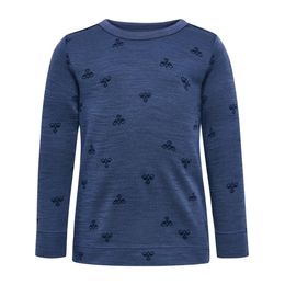 Hummel Kinder Longsleeve "Mini Wool T-Shirt Longsleeve" in Blau | Gr.: 122