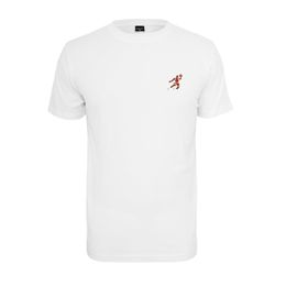 Mister Tee T-Shirt 'Basketball Player' Herren Gr&ouml;&szlig;e S braun / dunkelorange / rubinrot / wei&szlig;