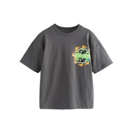 next T-Shirt 'Teenage Mutant Ninja Turtles' Jungen Gr&ouml;&szlig;e 98 dunkelgrau / apfel / orange / schwarz