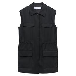 Adolfo Dominguez Vest female Black size XS