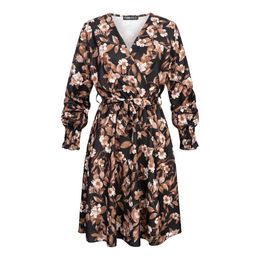 Cloud5ive Kleid Damen Gr&ouml;&szlig;e 40 braun / hellbraun / schwarz / wei&szlig; Winterkleid