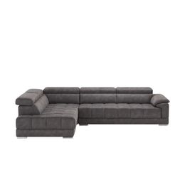 U.N.O uno Ecksofa Mikrofaser Isabeli grau Maße (cm): B: 299 H: 72 T: 211.0 » Höffner