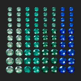 Zubeh&ouml;r 80 x Strasssteine Set - T&uuml;rkis Schmucksteine selbstklebend