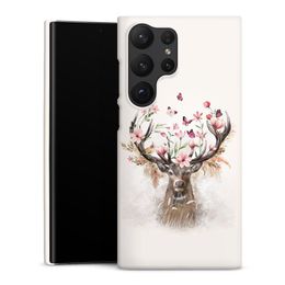 DeinDesign Galaxy S23 Ultra Handy Premium Case Smartphone Handyh&uuml;lle Schutzh&uuml;lle matt Deer Flowers Animals Premium Case