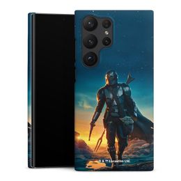 DeinDesign Galaxy S23 Ultra Handy Premium Case Smartphone Handyh&uuml;lle Schutzh&uuml;lle matt Star Wars The Mandalorian Sunset Premium Case