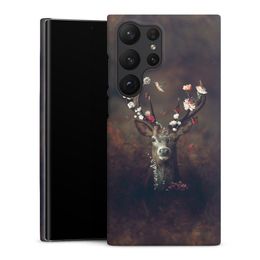 DeinDesign Galaxy S23 Ultra Handy Premium Case Smartphone Handyh&uuml;lle Schutzh&uuml;lle matt Reindeer Flowers Rehe Premium Case